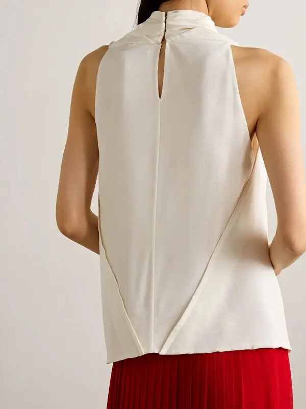 Altuzarra Sleary Draped Crepe Top