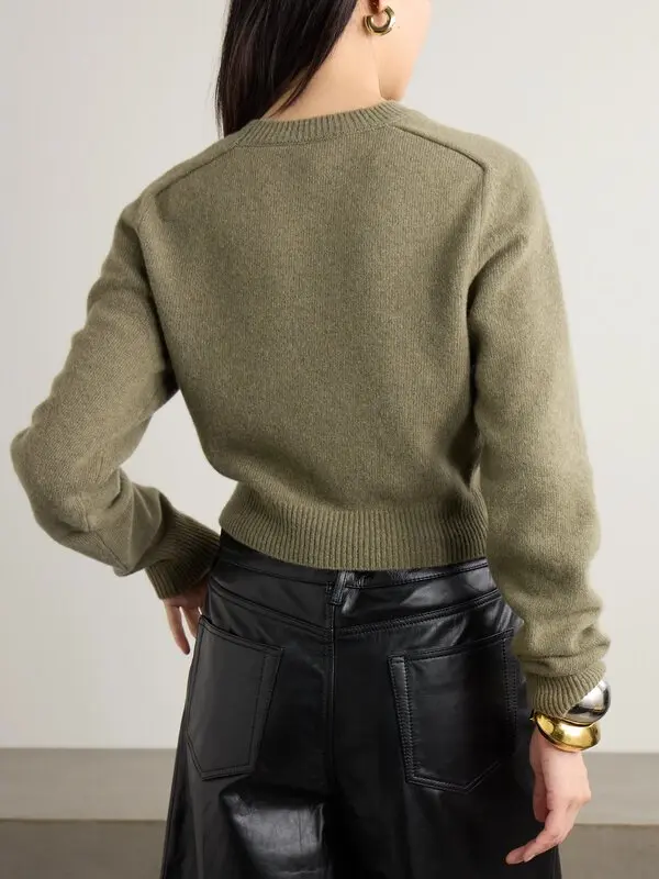 PETAR PETROV Cropped Wool And Cashmere-blend Sweater