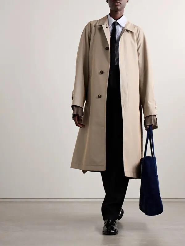 MAISON MARGIELA Belted Cotton-blend Gabardine Trench Coat