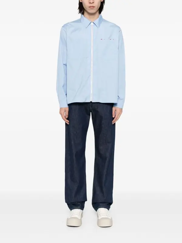 Marni Hidden-logo Poplin Shirt