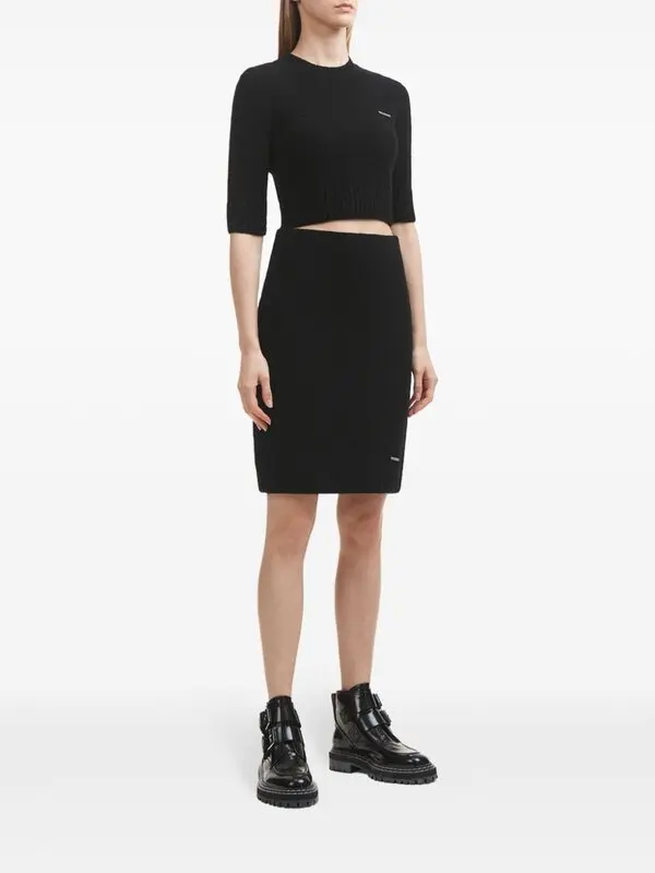 We11Done Ribbed High-waisted Skirt