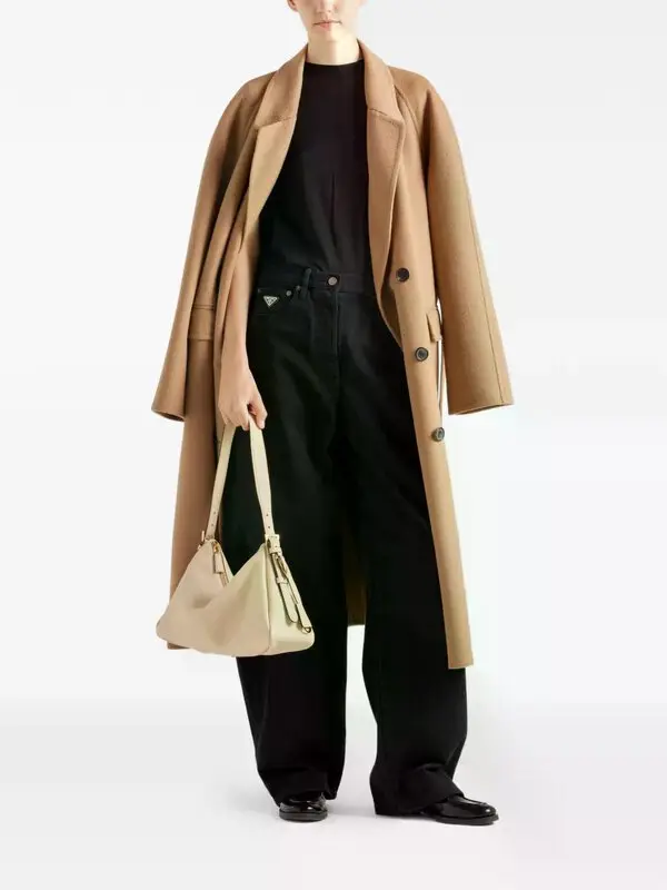 Prada Large Aimée Shoulder Bag - Brown