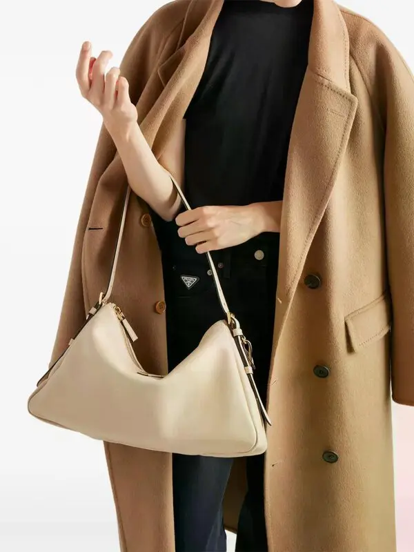 Prada Large Aimée Shoulder Bag - Brown