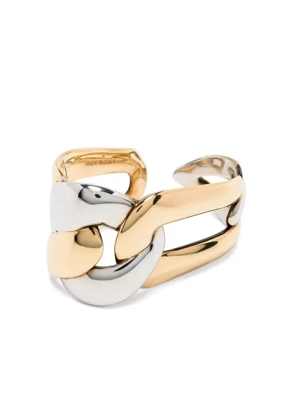 Alexander McQueen Double Chain Ring - Gold