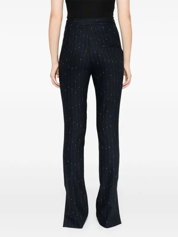 GENNY Pinstriped Tailored Trousers - Blue