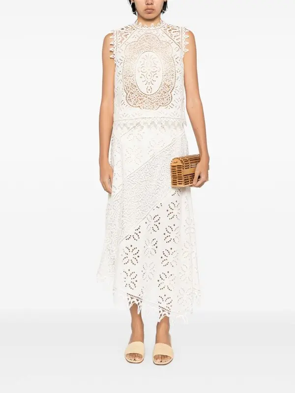 Ulla Johnson Solara Broderie Anglaise Skirt - Neutrals