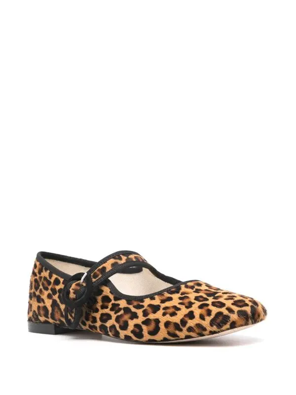 Repetto Georgia Leopard Print Ballet Flats