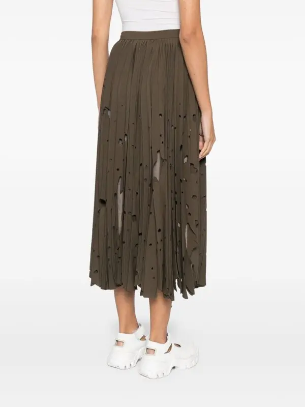 Mihara Yasuhiro Cut-out Pleated Skirt