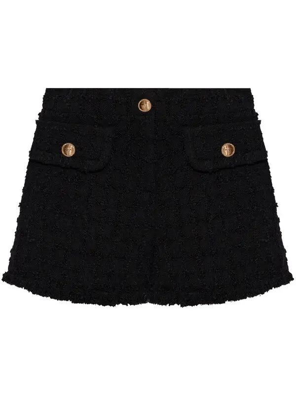 Versace Heritage Tweed Mini Shorts