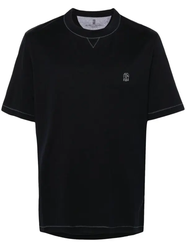 Brunello Cucinelli Contrast-stitching T-shirt