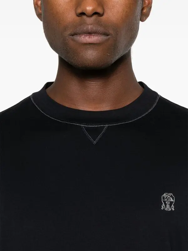 Brunello Cucinelli Contrast-stitching T-shirt