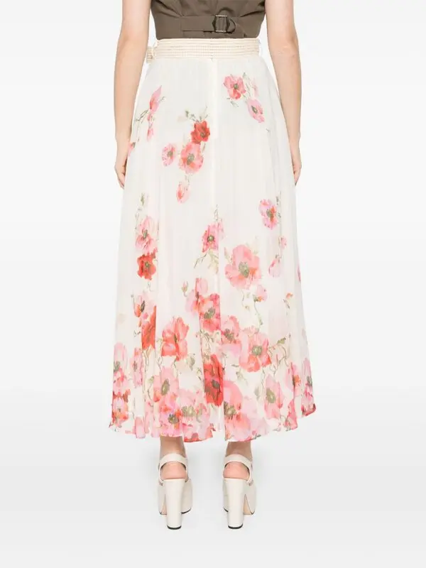 Zimmermann Lightburst Floral Maxi Skirt - Neutrals
