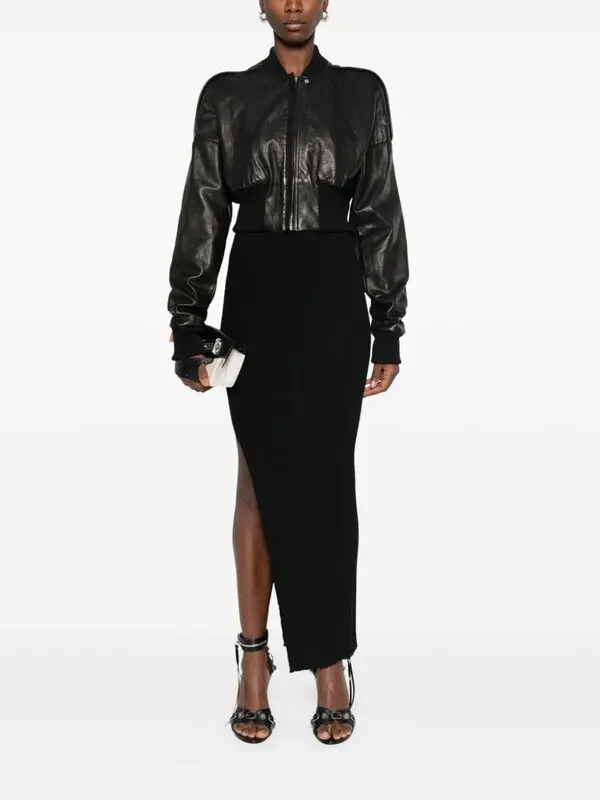 Rick Owens Leather Cropped Jacket