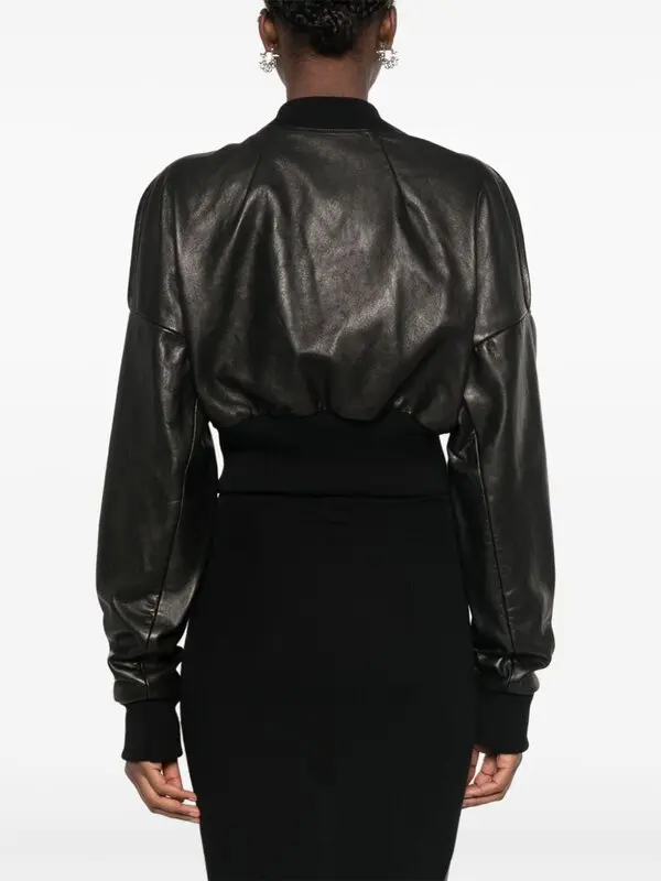 Rick Owens Leather Cropped Jacket