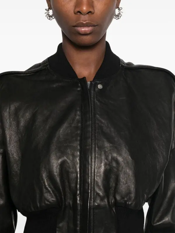 Rick Owens Leather Cropped Jacket