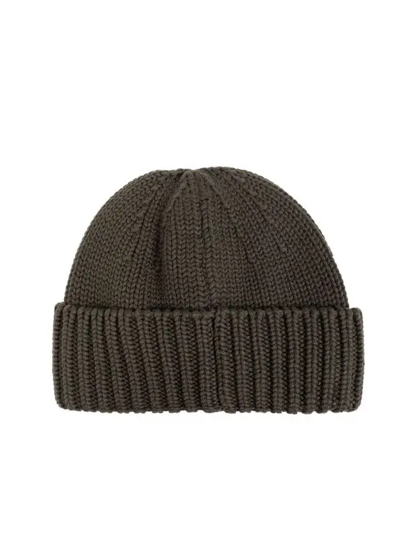 Woolrich Logo-intarsia Beanie - Green