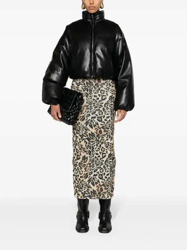 Nanushka Cropped Puffer Jacket - Black