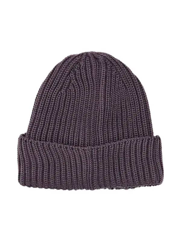 C.P. Company Goggles-Detail Ribbed Beanie - Purple | Editorialist
