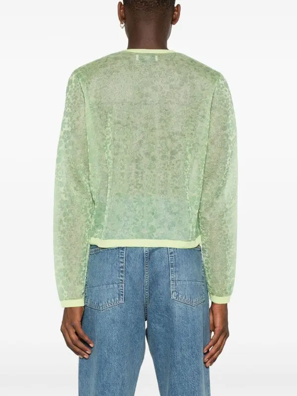 Martine Rose Floral-jacquard Cardigan