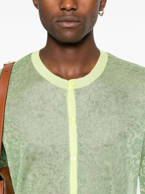 Martine Rose Floral-jacquard Cardigan