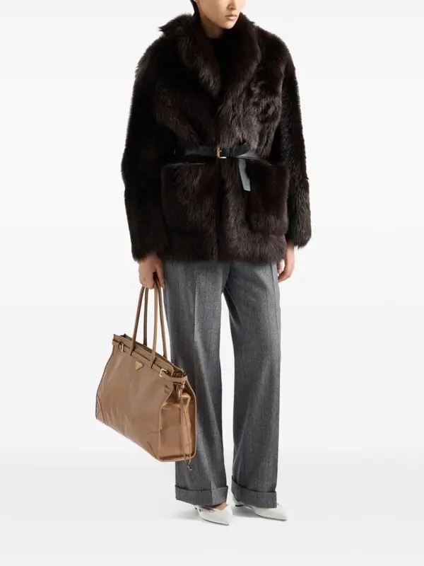 Prada Bonnie Tote Bag - Brown
