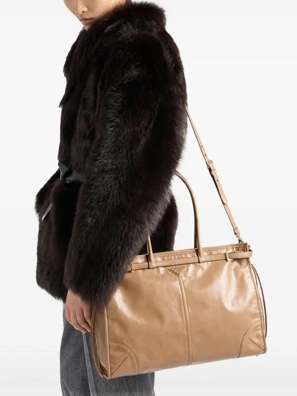 Prada Bonnie Tote Bag - Brown