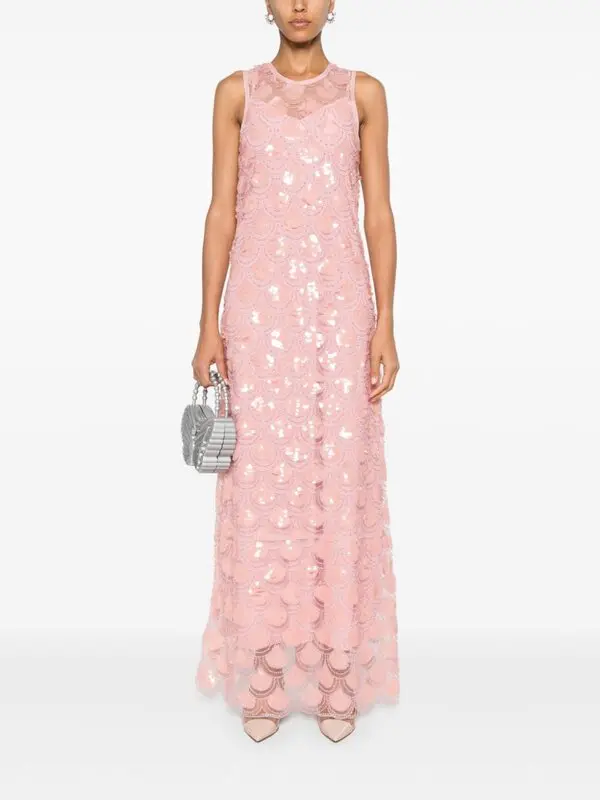 ROTATE BY BIRGER CHRISTENSEN Sleeveless Maxi Dress - Pink