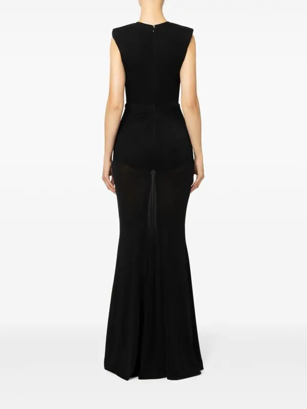Elisabetta Franchi Built-In Bra Lurex Gown In Black - 36% Off | Editorialist