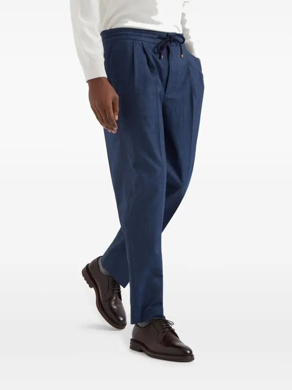 Brunello Cucinelli Drawstring Tapered Trousers