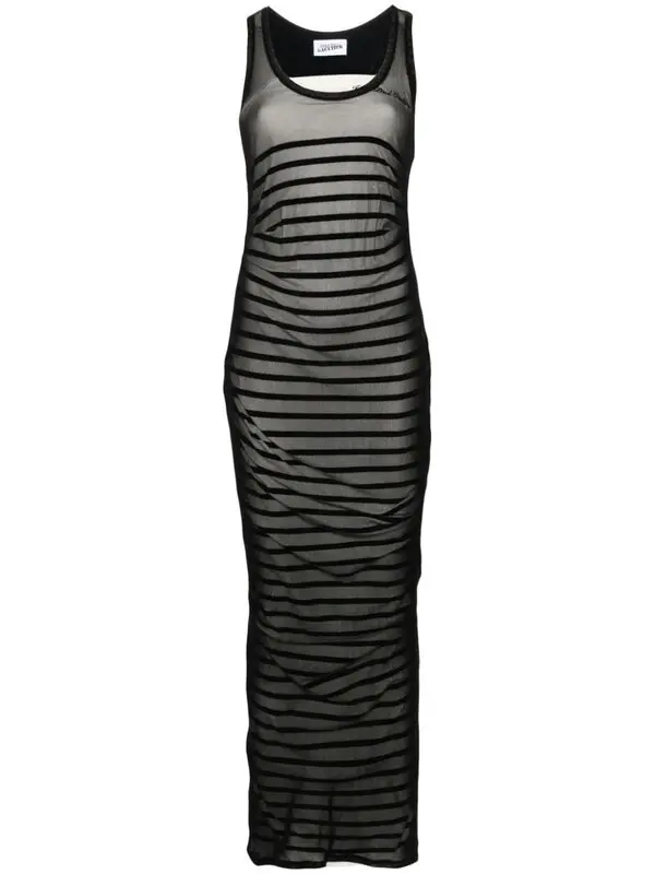 JEAN PAUL GAULTIER Mariniére Midi Dress - Black
