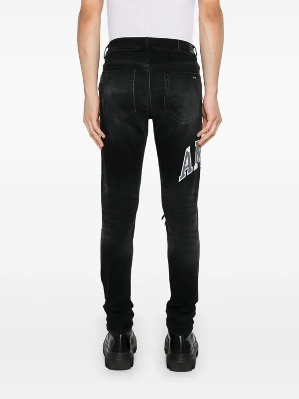 Amiri Varsity Logo Repair Jeans