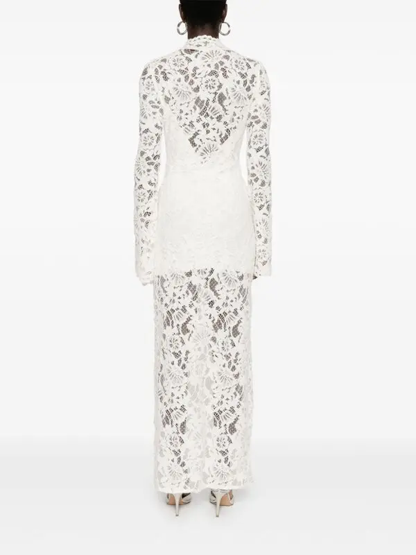 Manuri Sally Lined Lace Dress - White