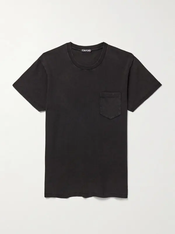 TOM FORD Slim-fit Cold-dyed Cotton T-shirt - Gray