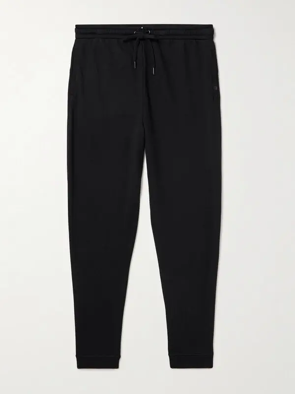 Derek Rose Quinn 1 Tapered Cotton And Modal-blend Jersey Sweatpants - Black