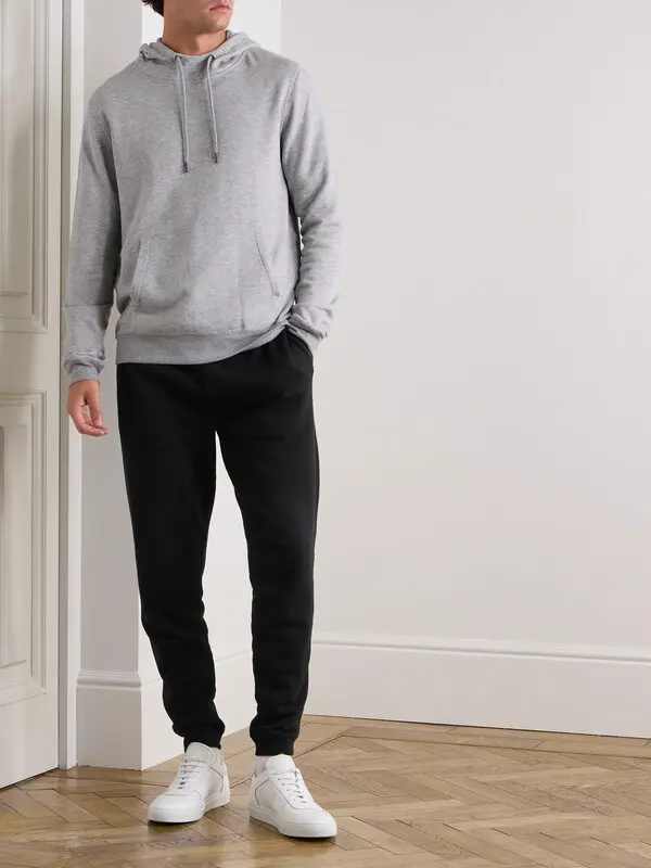 Derek Rose Quinn 1 Tapered Cotton And Modal-blend Jersey Sweatpants - Black