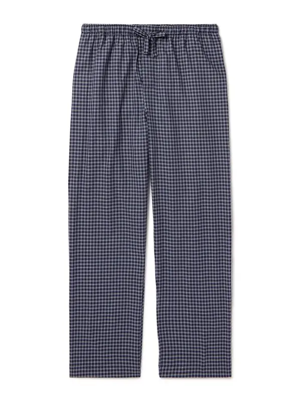 Derek Rose Braemar 32 Cotton-flannel Pyjama Trousers - Blue