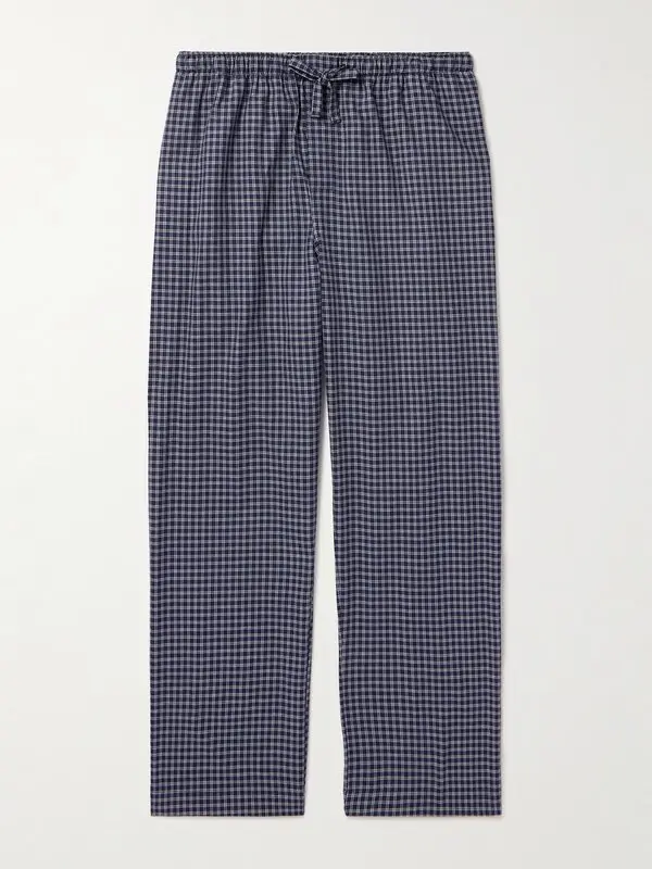 Derek Rose Braemar 32 Cotton-flannel Pyjama Trousers - Blue
