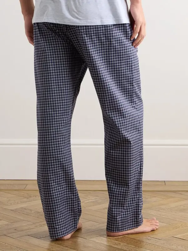 Derek Rose Braemar 32 Cotton-flannel Pyjama Trousers - Blue