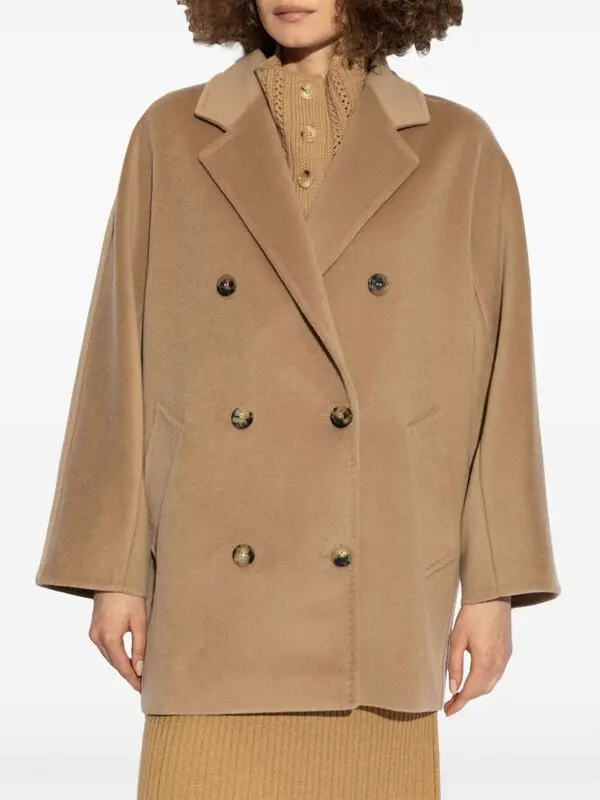 Max Mara Rebus Double-breasted Coat - Brown