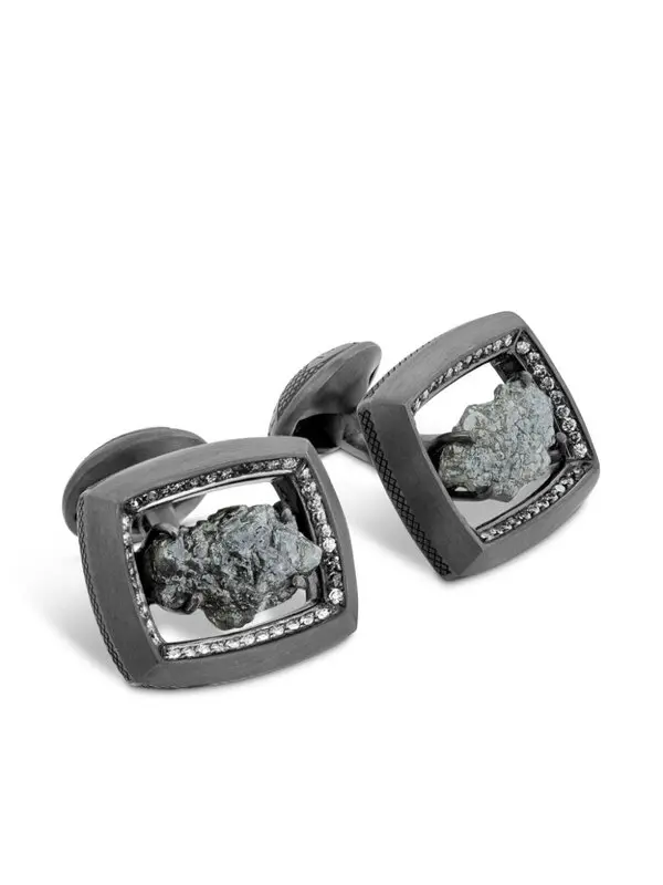 Tateossian Diamond Cufflinks - Black