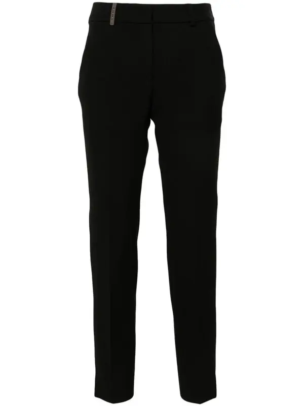 Peserico Pressed-crease Trousers - Black