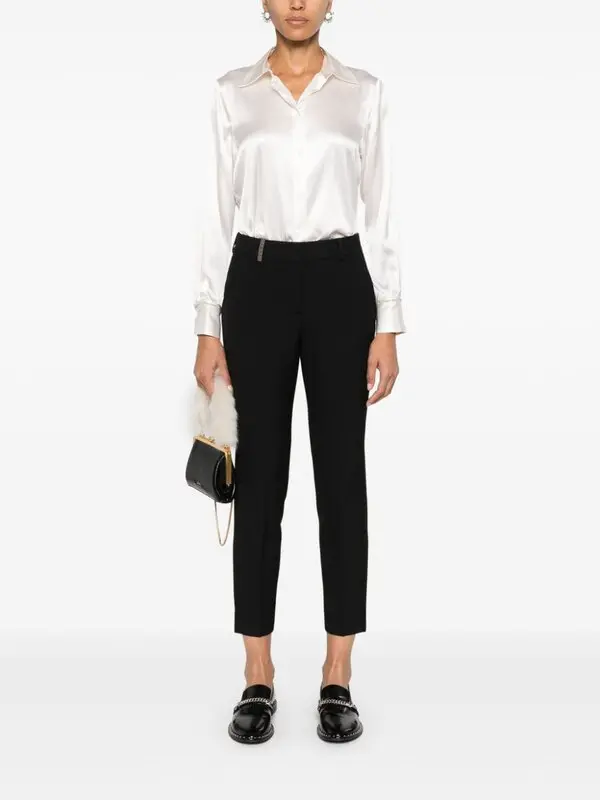 Peserico Pressed-crease Trousers - Black