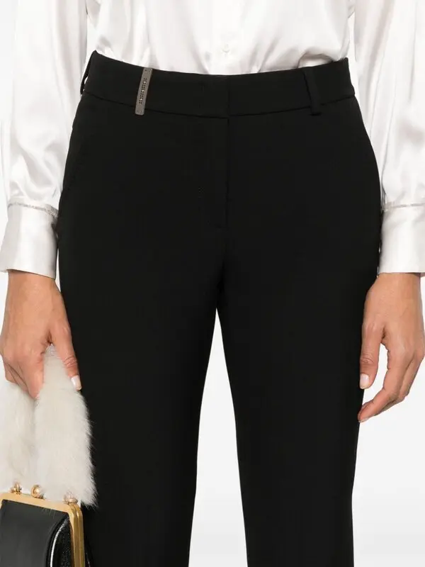 Peserico Pressed-crease Trousers - Black