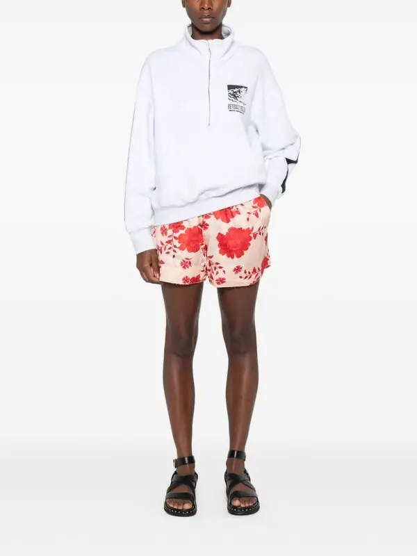 PARLOR Floral-print Thigh-length Shorts