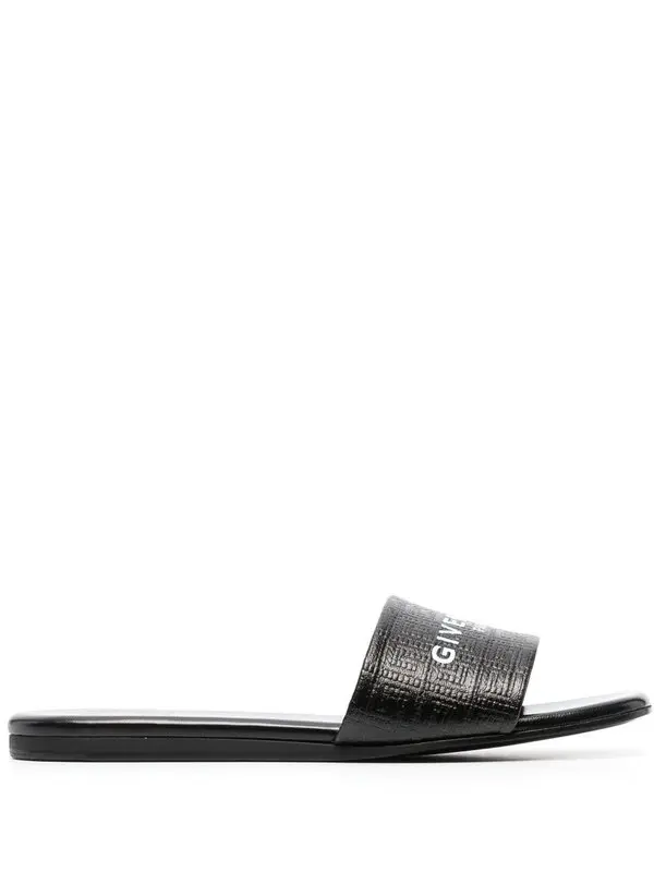 Givenchy Embossed Logo-print Slides - Black