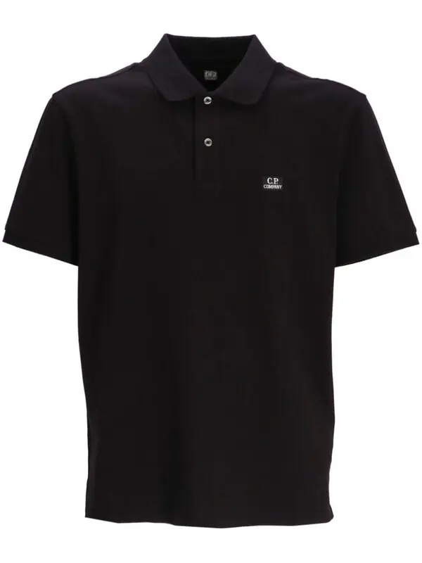 C.P. COMPANY Logo Polo Shirt - Black