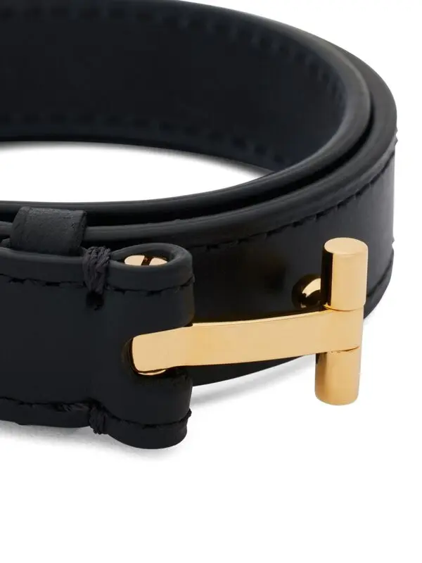 TOM FORD T-hinge Leather Bracelet