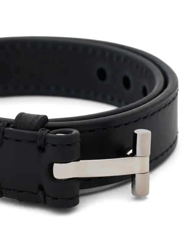TOM FORD T-hinge Leather Bracelet