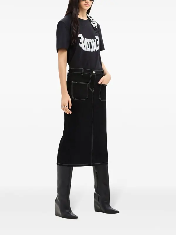 COURREGES Graphic Print Cotton T-shirt