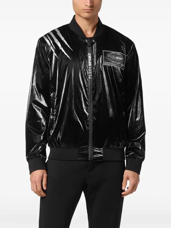 PLEIN SPORT Crinkle Bomber Jacket